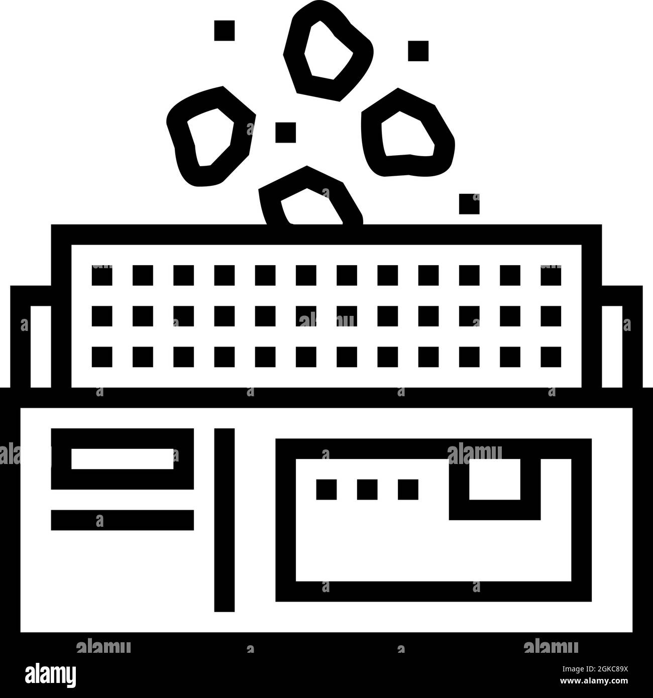 manufacturing plant line icon vector illustration Stock Vector Image ...