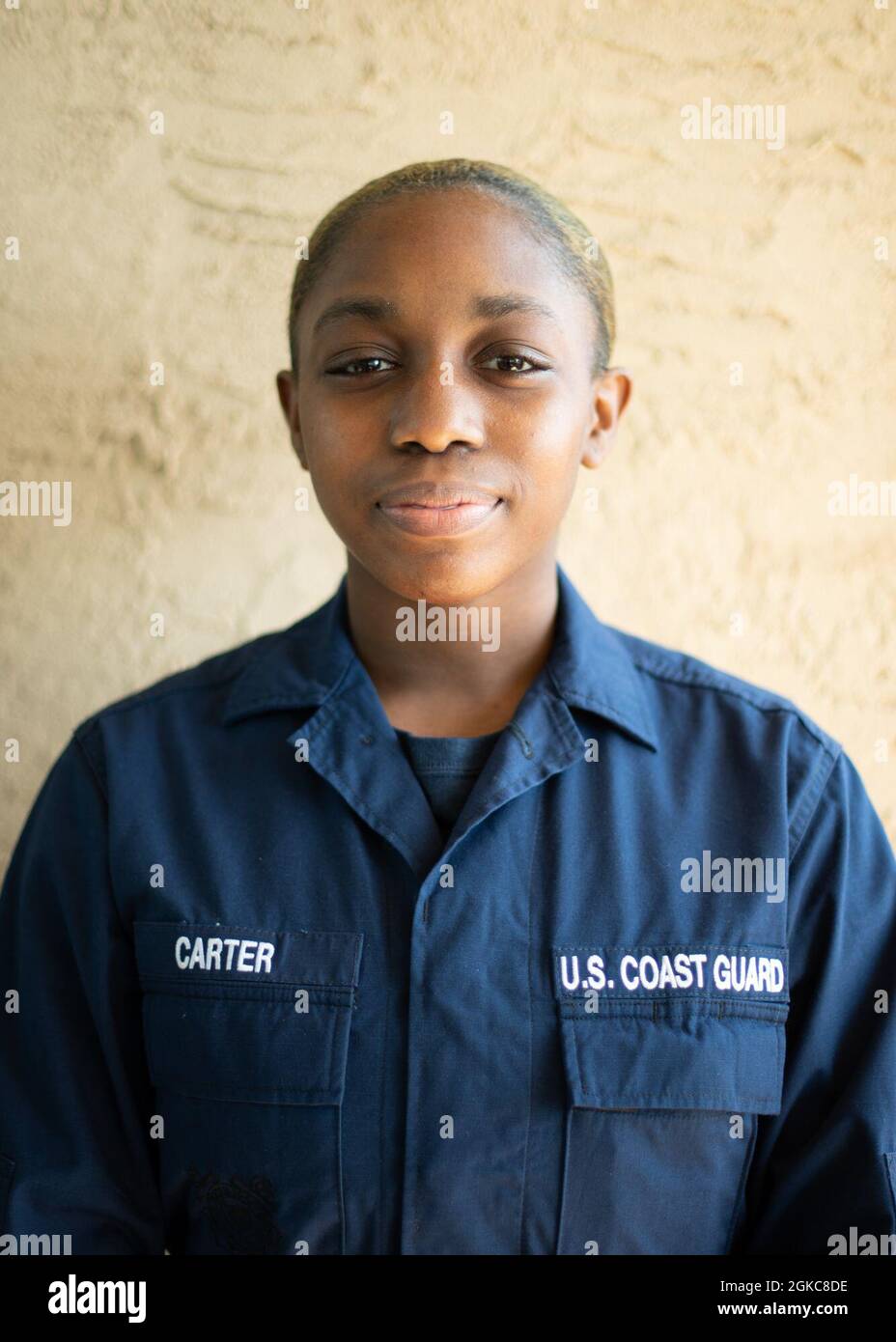 Seaman Alexis Carter, a recent graduate of Coast Guard boot camp ...