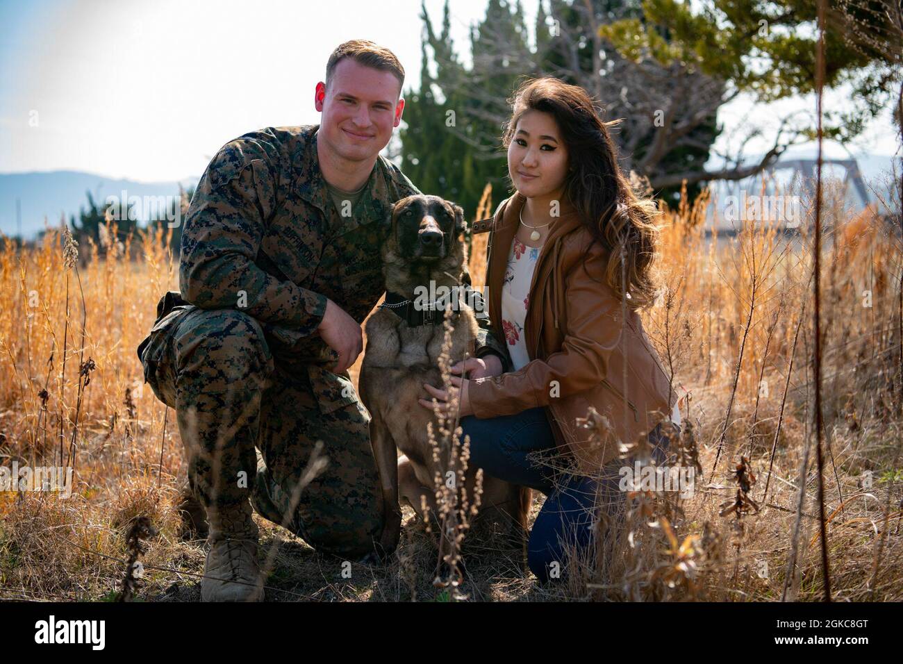 U.S. Marine Corps Sgt. Kyle Buffington, a Military Working Dog (MWD ...