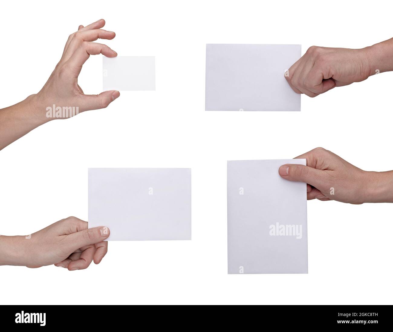 Hand holding blank banner Cut Out Stock Images & Pictures - Alamy