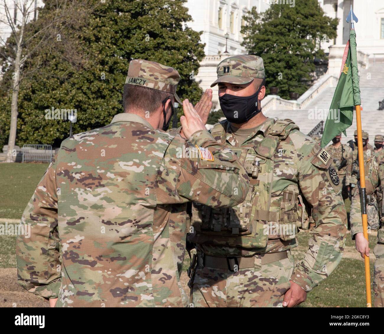 U.S Army Lt. Col. Lucas Lanczy, commander, 107th Engineer Company ...