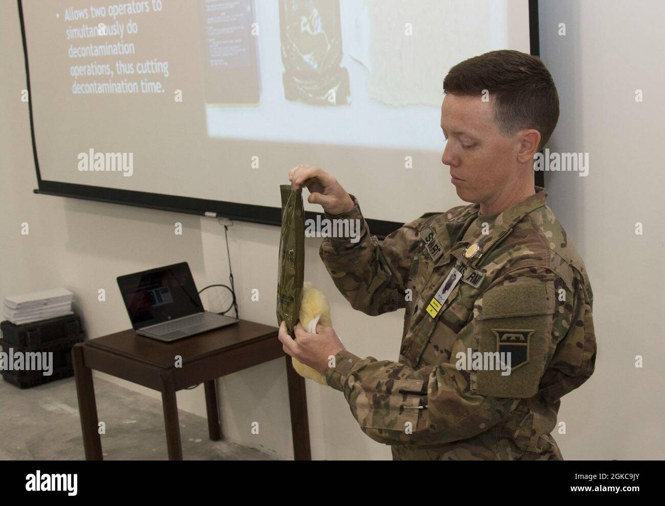 U.S. Army Spc. Brittany Stewart, 318th Chemical Company, 1st Battalion ...
