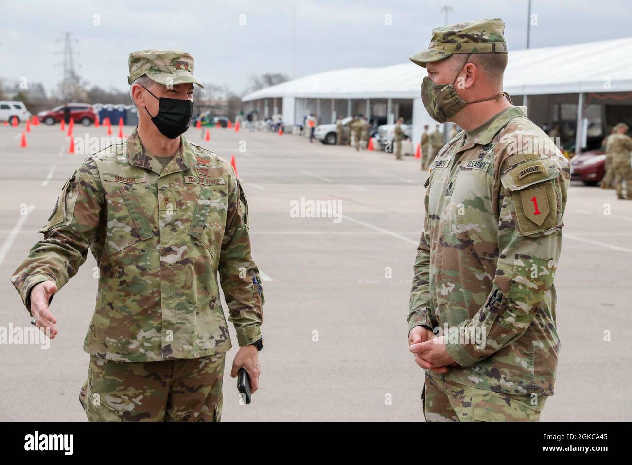 U.S. Air Force Maj. Gen. Thomas M. Suelzer, left, the Assistant ...