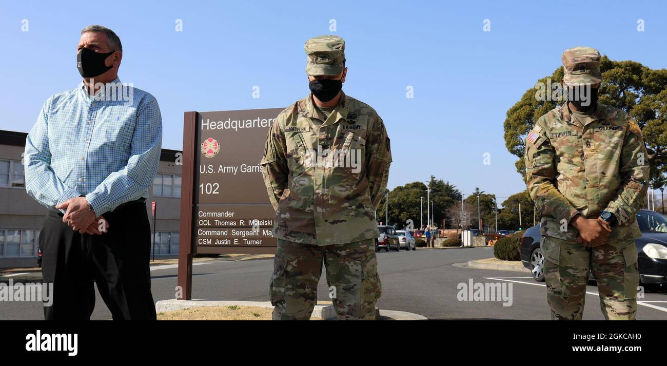 From left, Steve Niederriter, deputy garrison commander, U.S. Army ...