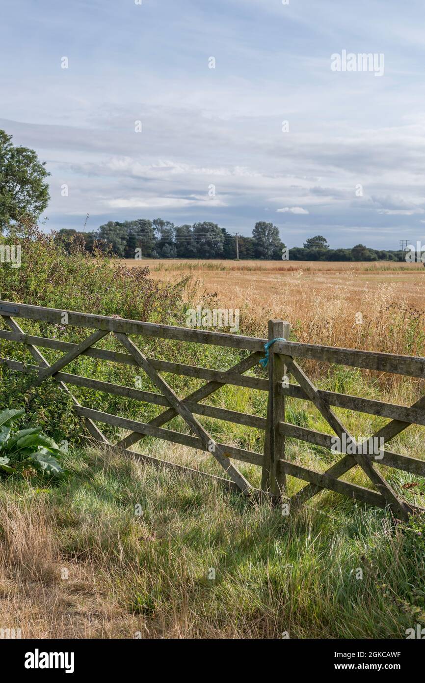 Wild gate in countryside Stock Photo - Alamy