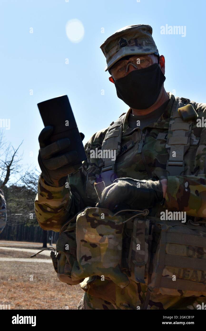 An Observer Coach/Trainer (OC/T) assigned to 174th ‘Patriot’ Infantry ...