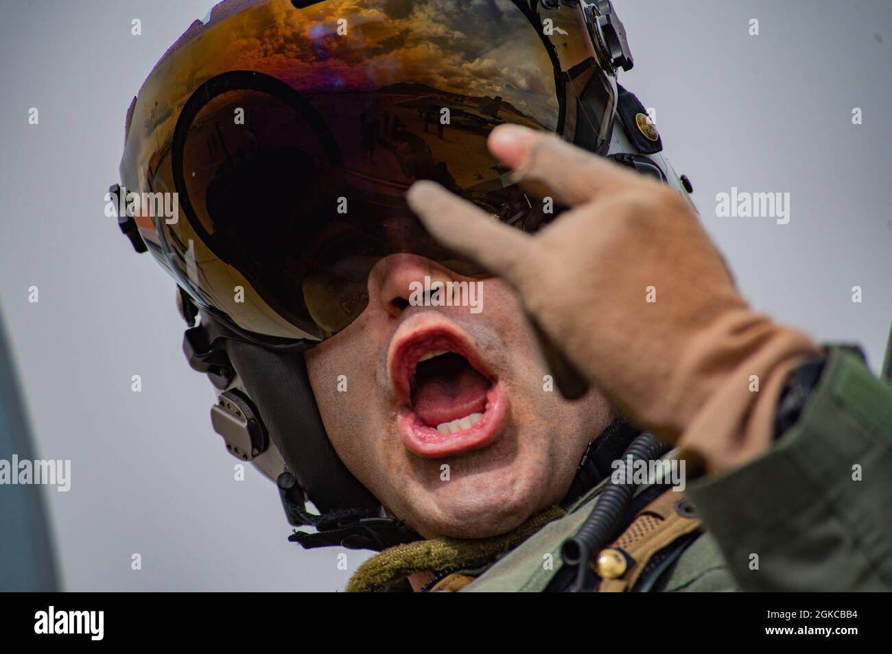 U.S. Navy Commander Mike Simpson, Electronic Attack Squadron (VAQ) 138 ...