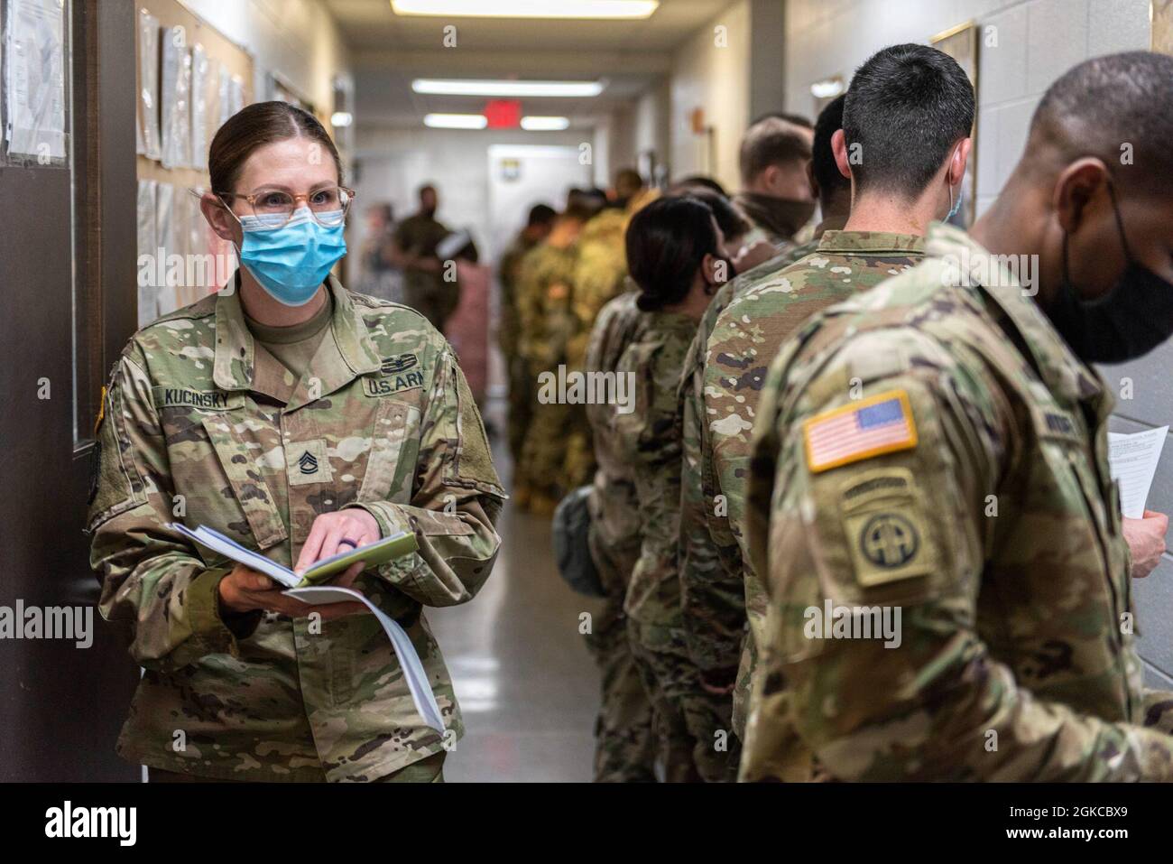 First Sgt. Pamela Kucinsky, with the Ohio National Guard’s 323rd ...