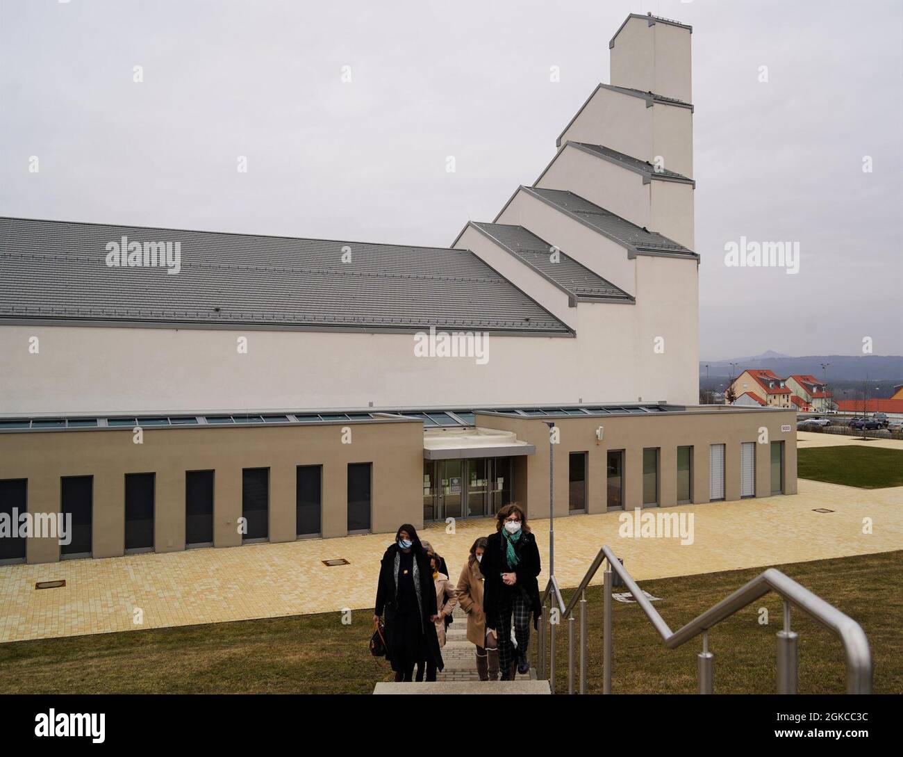 The tour travels from the Netzaberg Chapel, in the backdrop, to the out ...