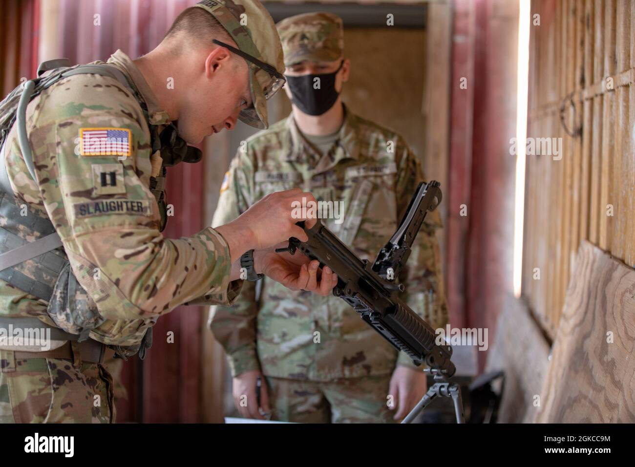 Capt. Ryan Slaughter, a logistics officer with the 70th Regional ...