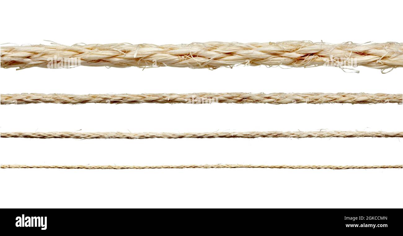 close up of a rope string on white background Stock Photo - Alamy