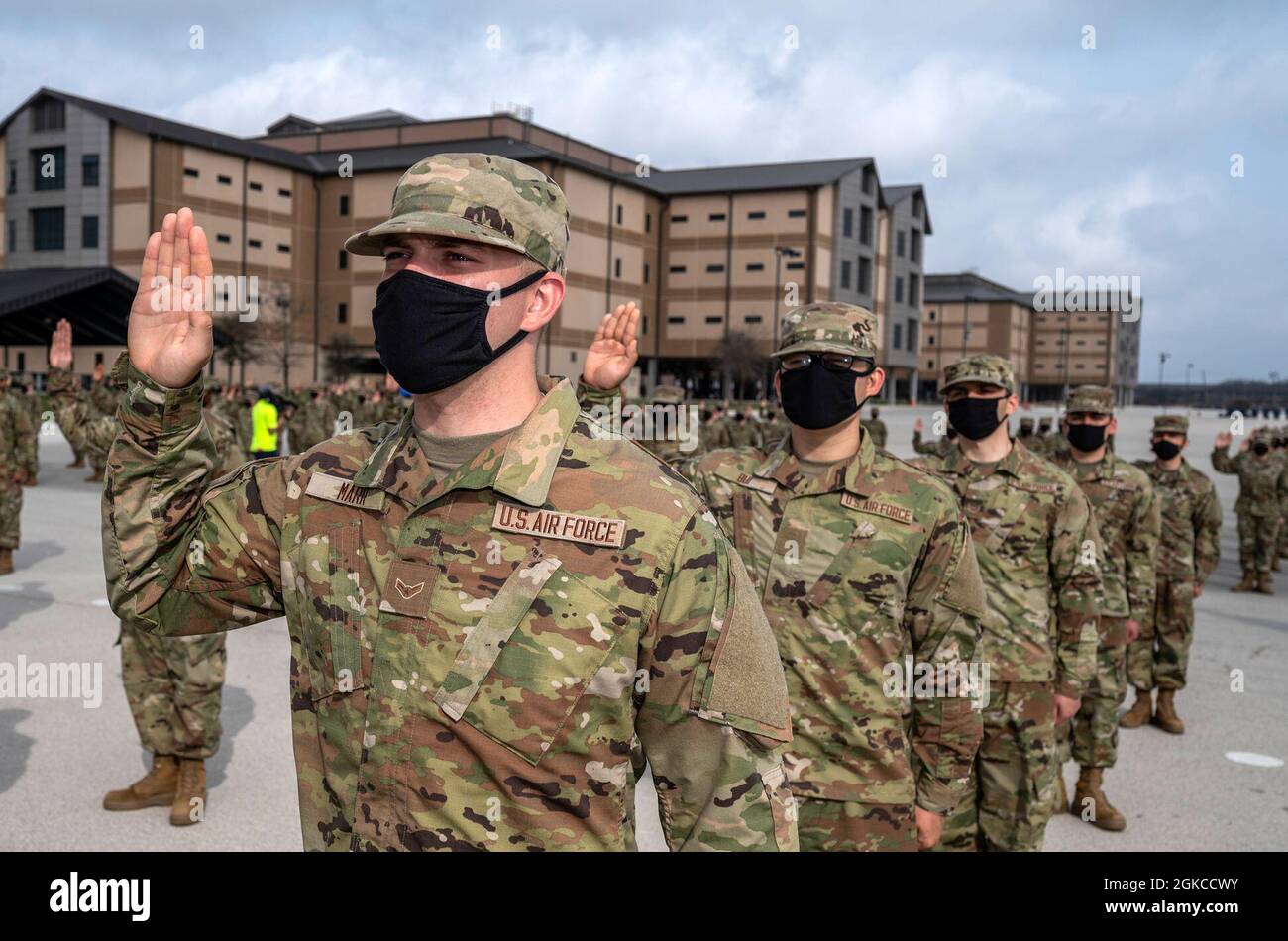 U.S. Air Force basic military graduation and coining ceremony is held ...