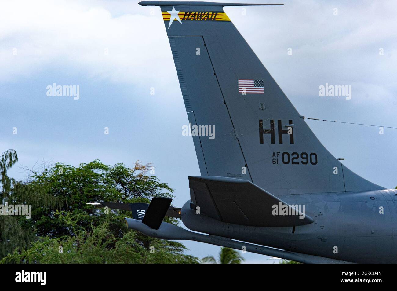 A KC-135 Stratotanker from the 203rd Air Refueling Squadron taxi March ...