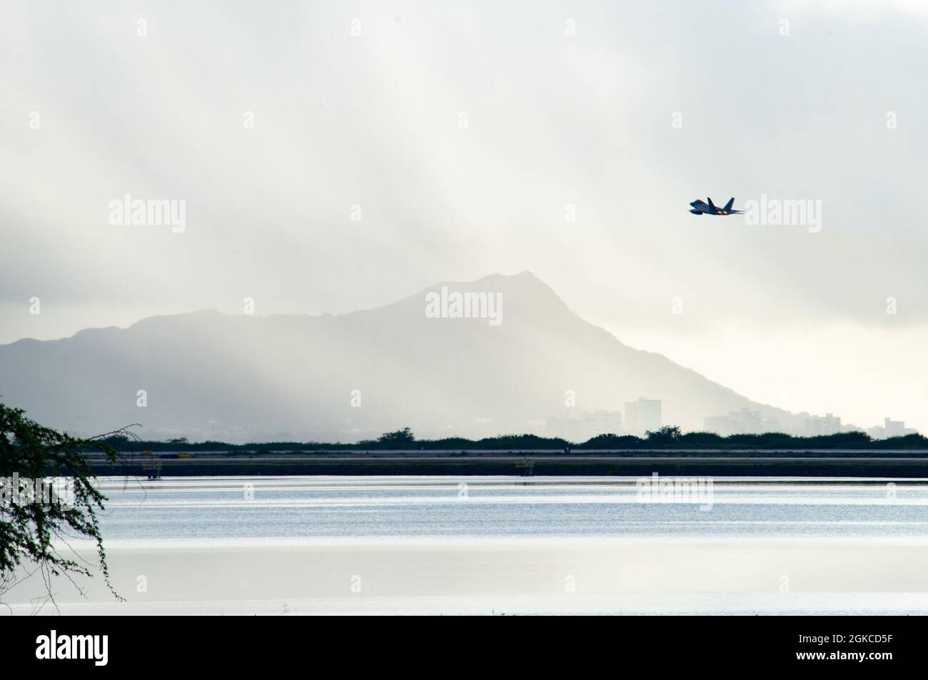 A Hawaii Air National Guard F-22 Raptor takes off March 11, 2021 at ...