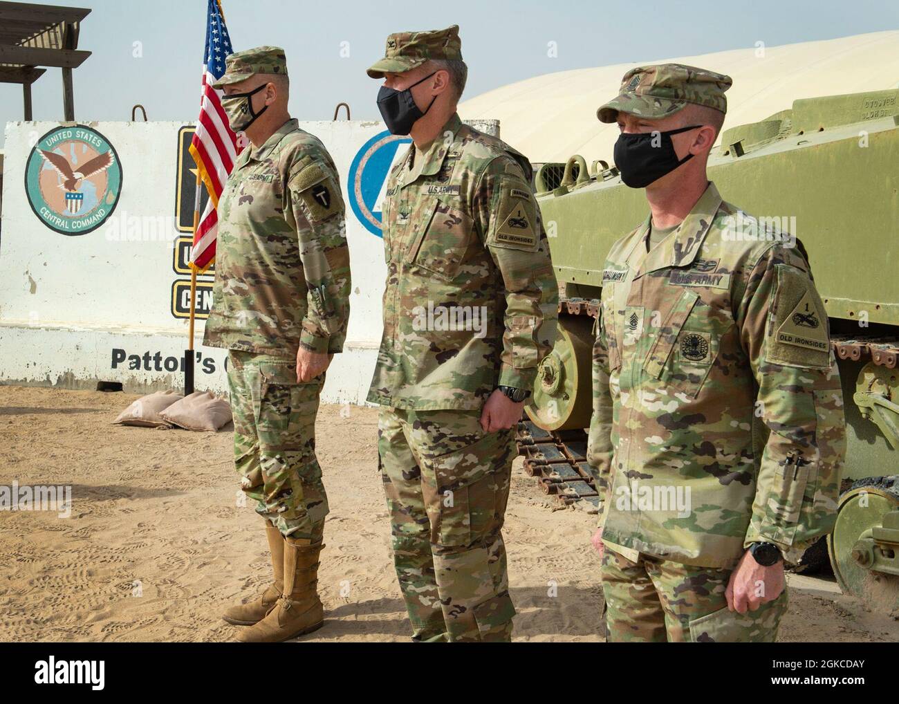 Task Force Spartan commander, Maj. Gen. Patrick Hamilton, stands with ...