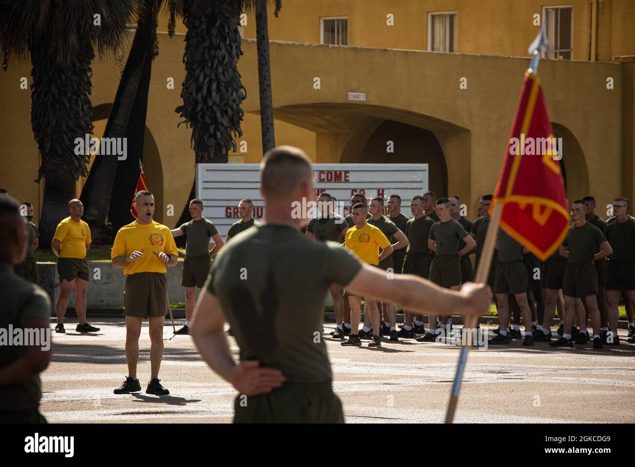 U.S. Marine Corps Col. Matthew J. Palma, the Recruit Training Regiment ...