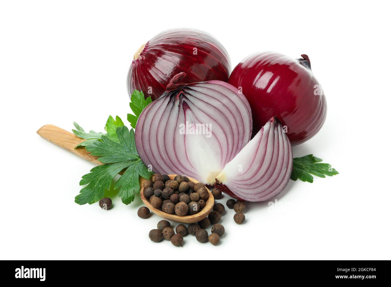 Group of spicy vegetables isolated on white background Stock Photo - Alamy