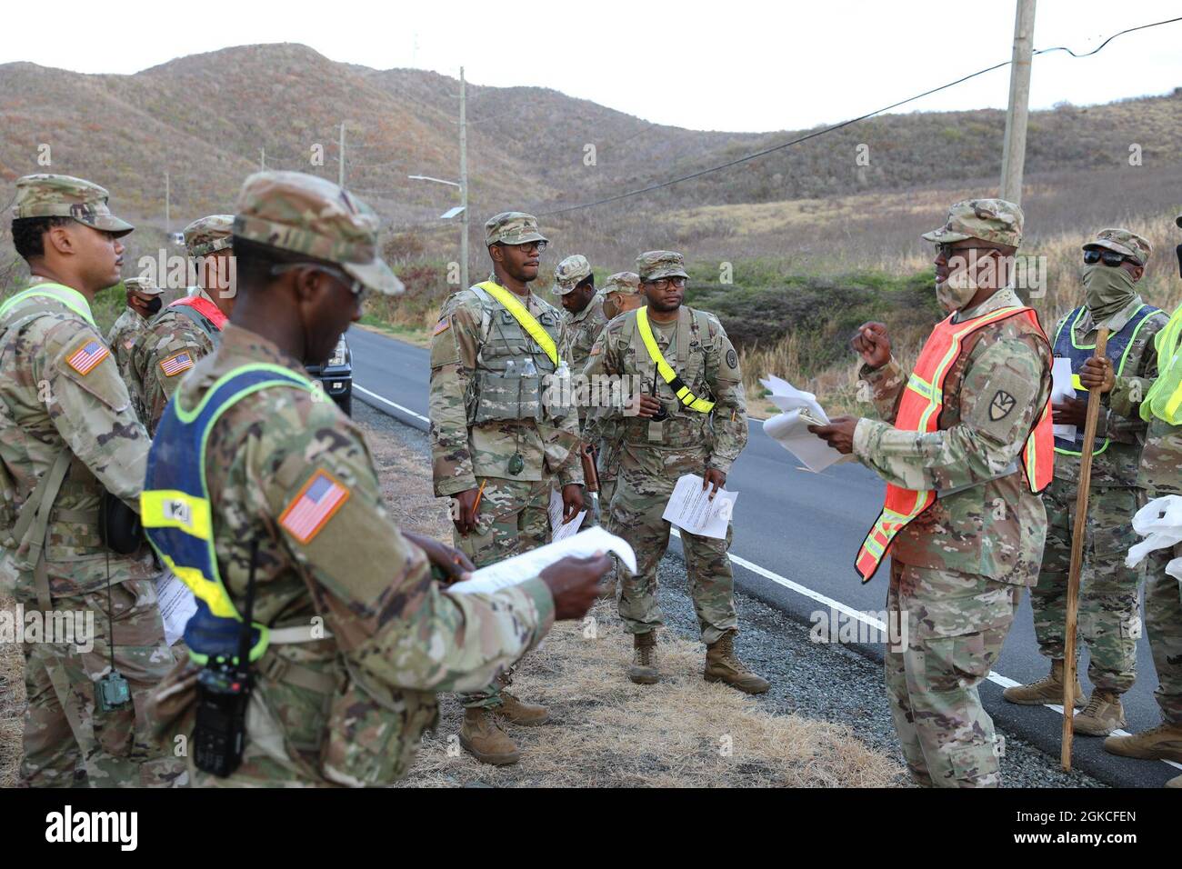 Soldiers from the Virgin Islands National Guard receive land navigation ...