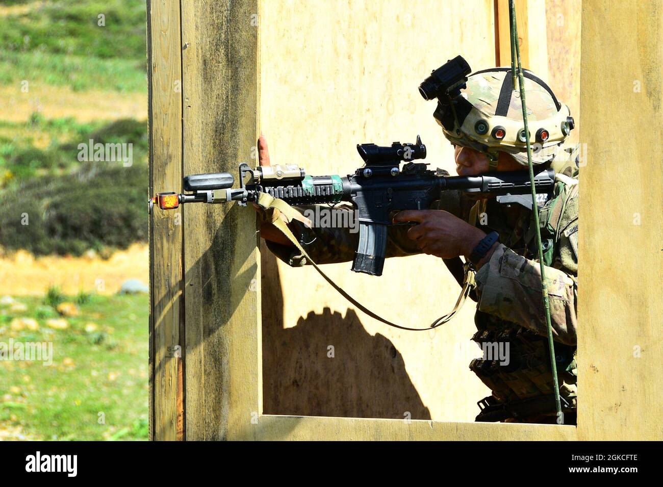 U.S. Army paratrooper assigned to Attack Company, 1st Battalion, 503rd ...