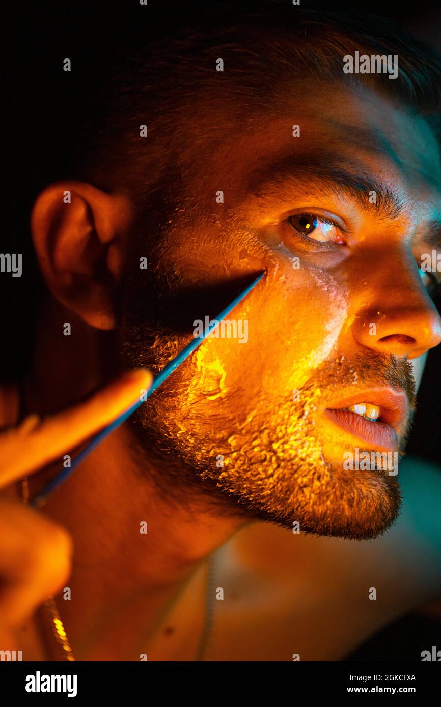 Is knife man shaving hi-res stock photography and images - Alamy