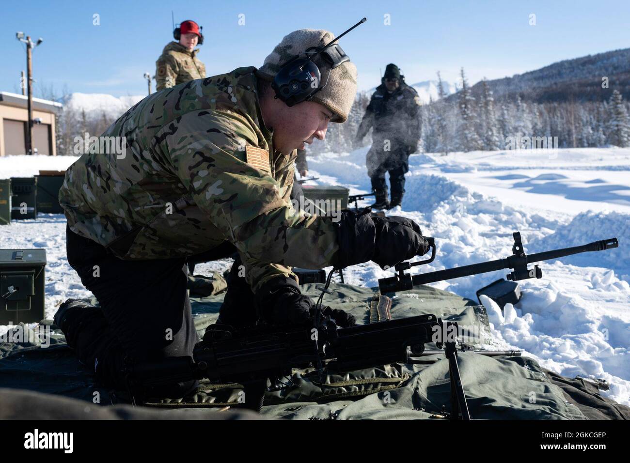 U.S. Air Force Senior Airman Maynor Morataya, a combat arms instructor ...