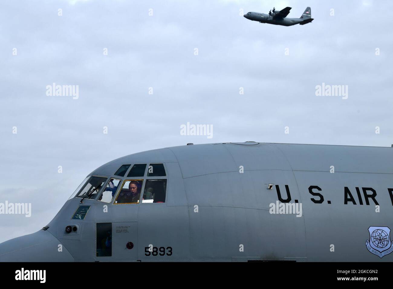 1st Lt. Maddie Atkinson, 41st Airlift Squadron pilot, completes her pre ...