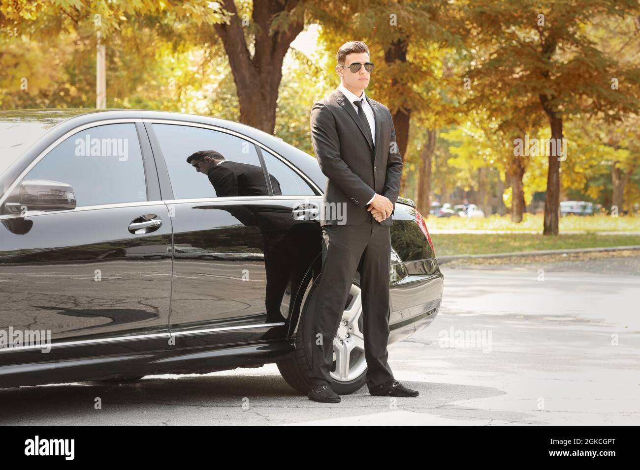 Man security guard car park hi-res stock photography and images - Alamy