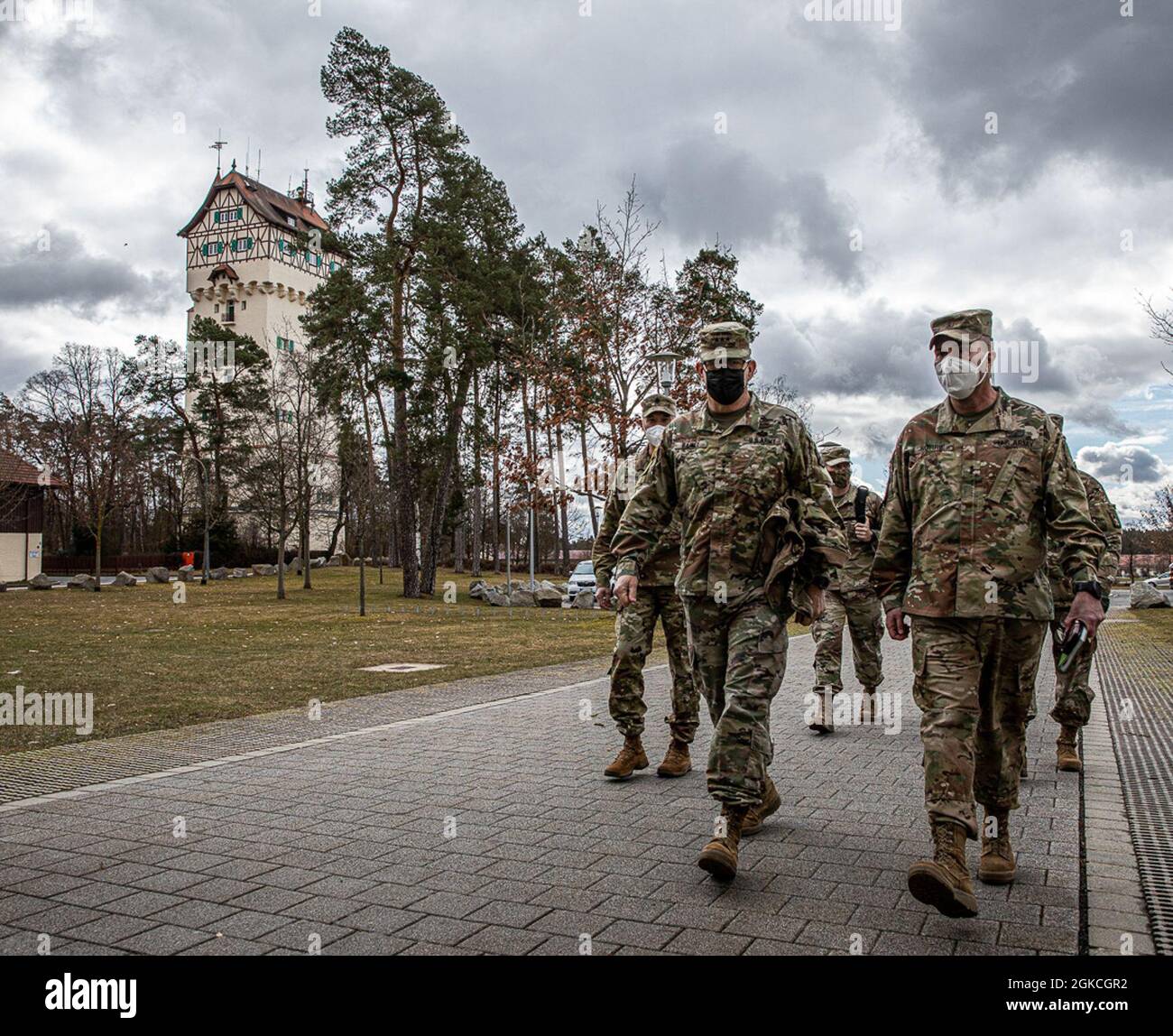 Lt. Gen. James Rainey, commander of the U.S. Army Combined Arms Center, left, and 7th Army ...