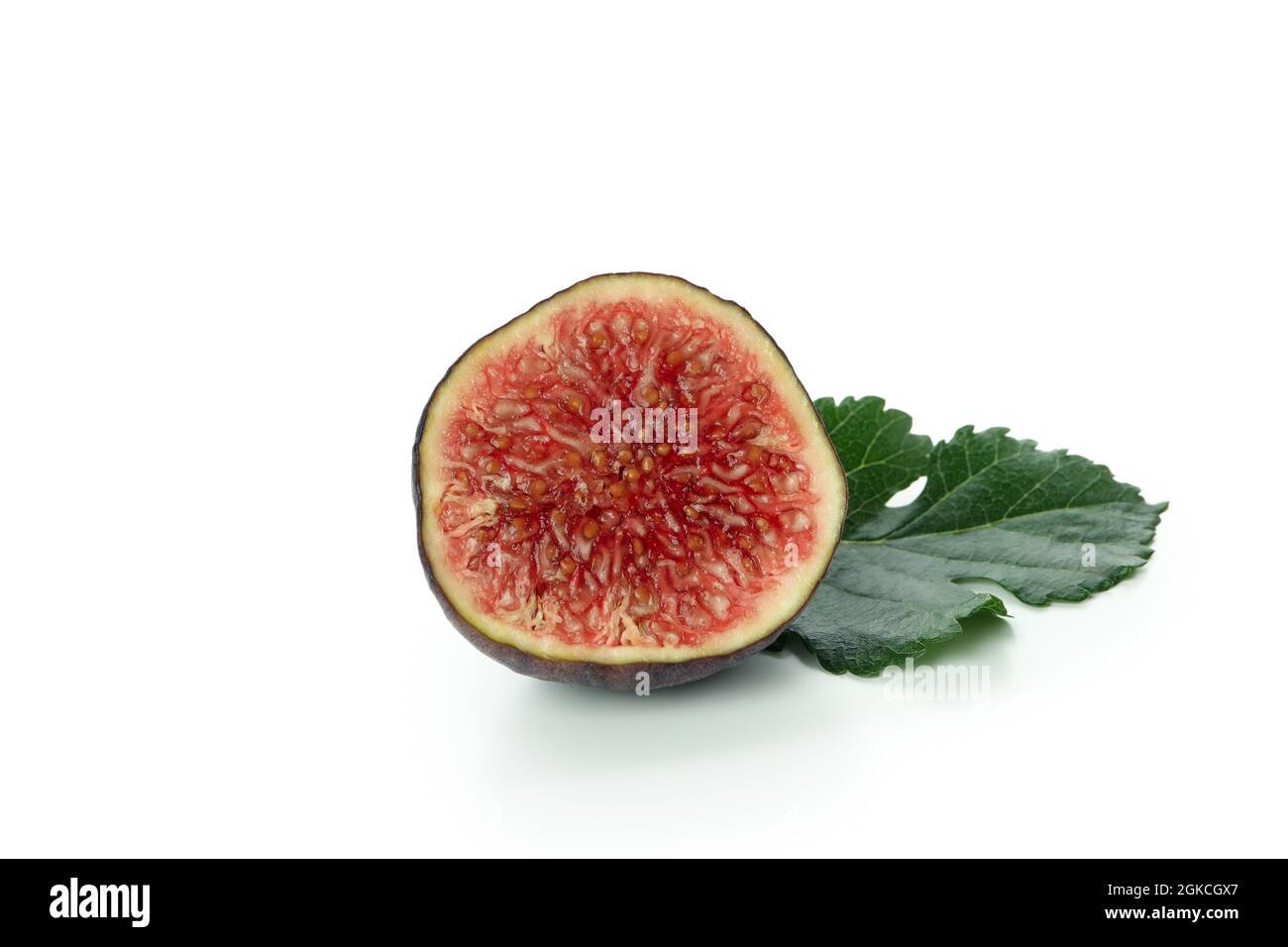 Fresh ripe fig isolated on white background Stock Photo - Alamy