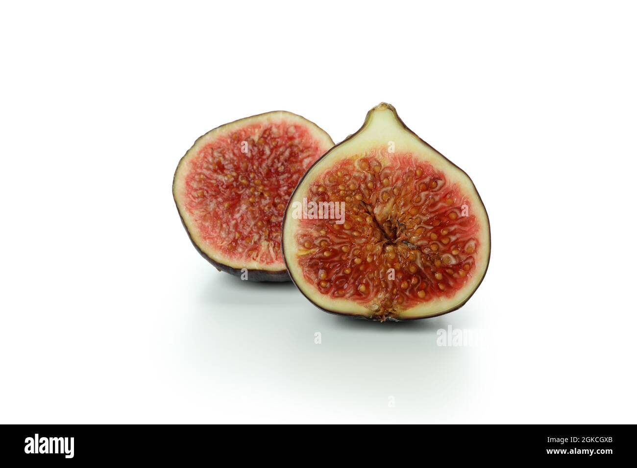 Fresh ripe fig isolated on white background Stock Photo - Alamy