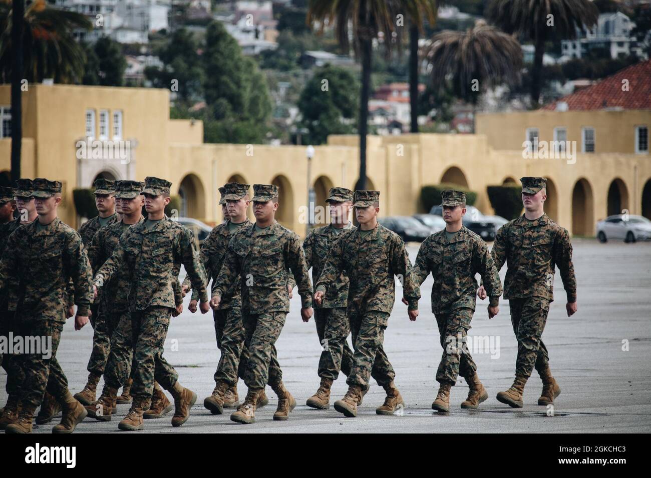 U.S. Marines with Platoon 2171, Hotel Company, 2nd Recruit Training ...