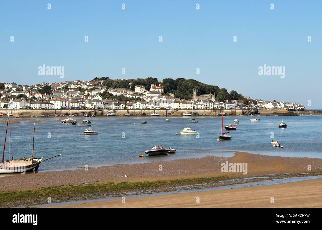 River Torridge estuary from Instow in North Devon looking towards ...