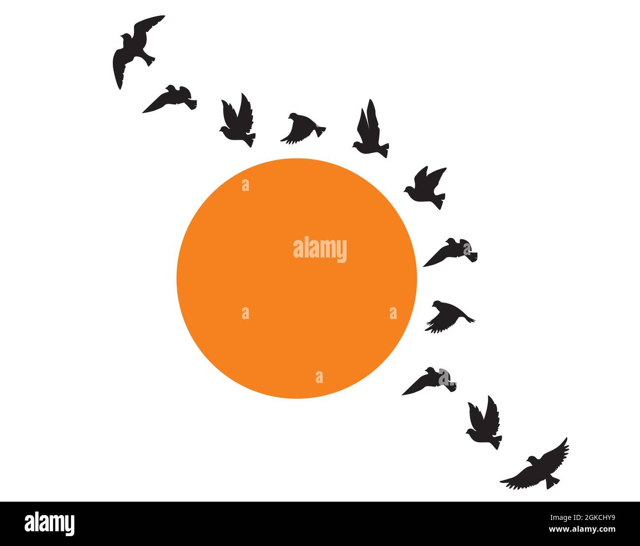 Flock Of Birds Silhouette Red Bird Flock Silhouettes Of Flying Red