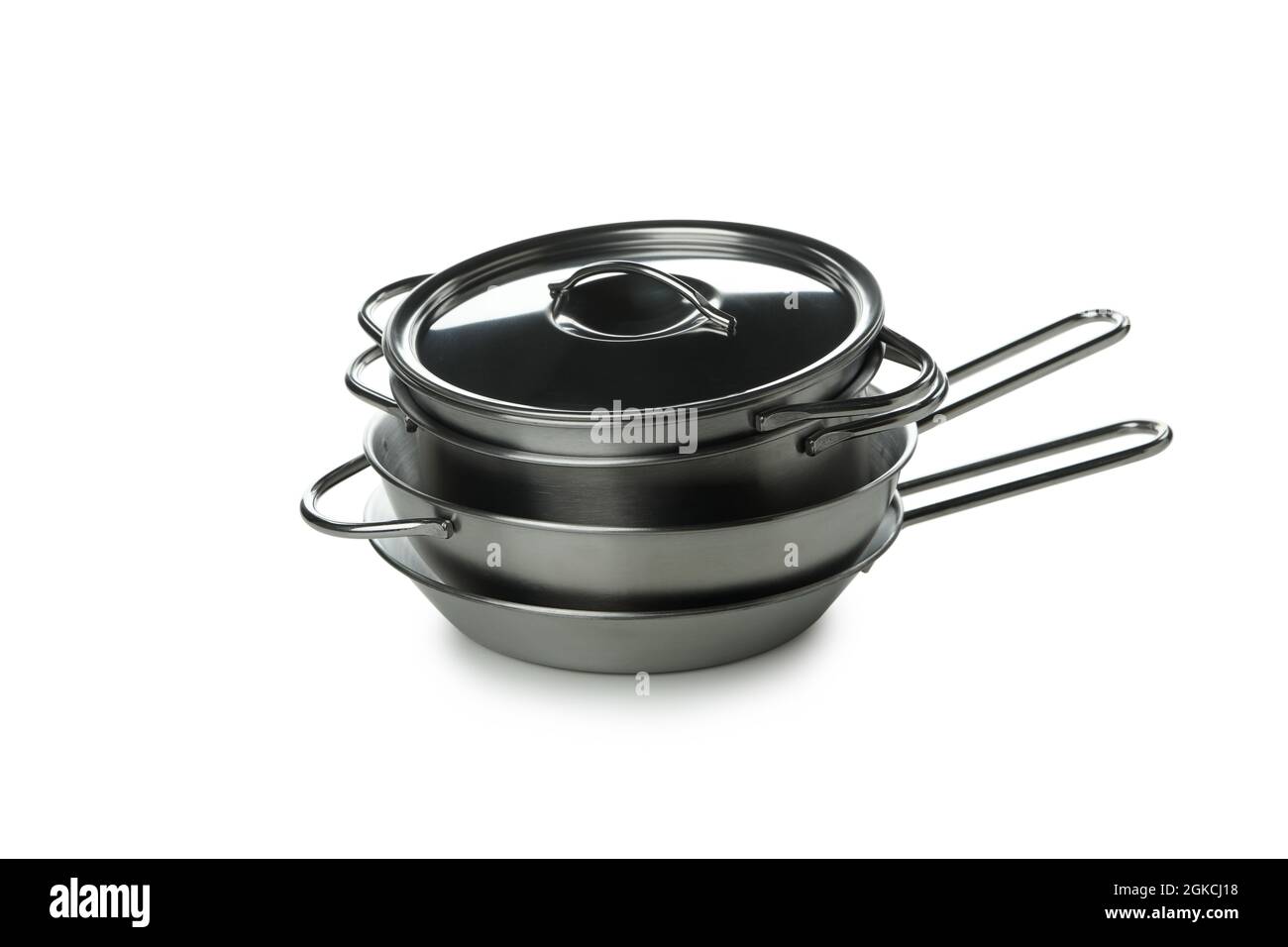 Different cookware isolated on a white background Stock Photo - Alamy