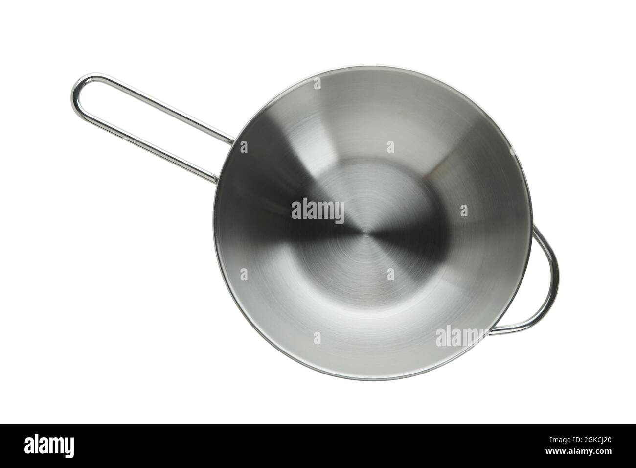 Empty metal saucepan isolated on white background Stock Photo - Alamy