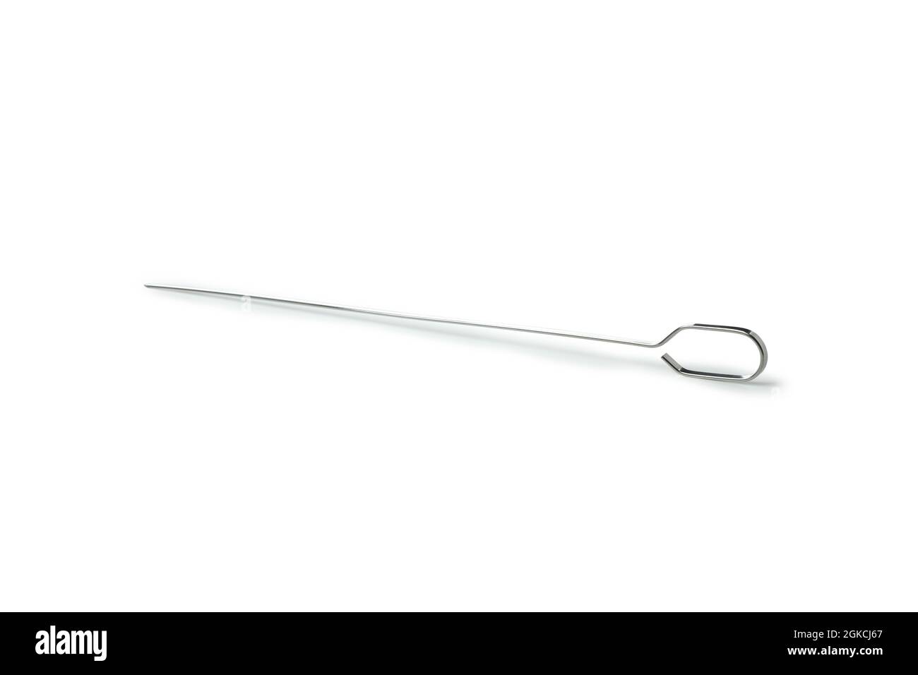 Metal skewer isolated on a white background Stock Photo - Alamy