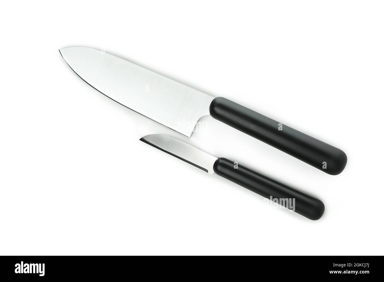 Cooking knives isolated on a white background Stock Photo - Alamy
