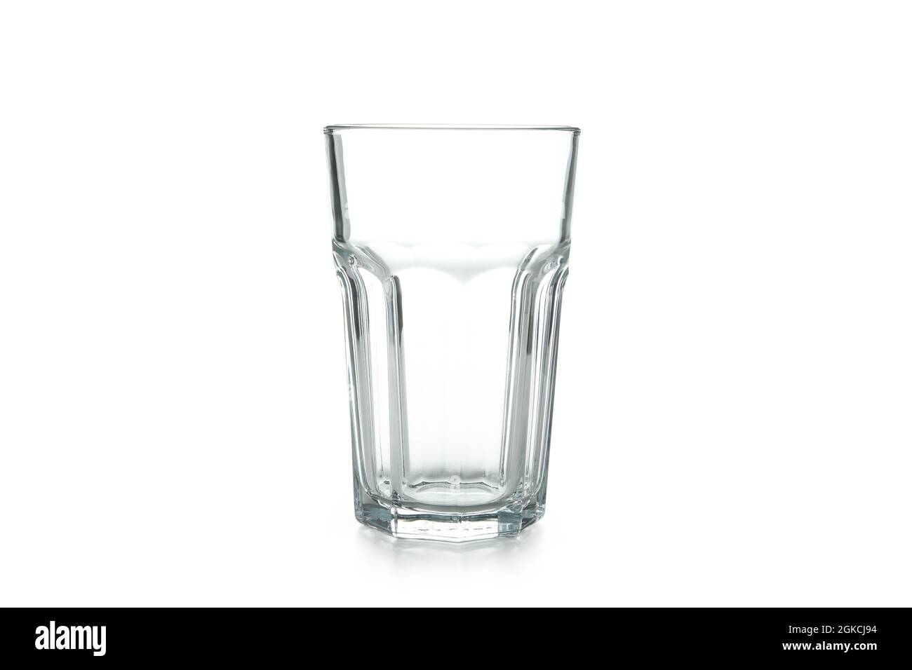 Single empty glass isolated on white background Stock Photo - Alamy