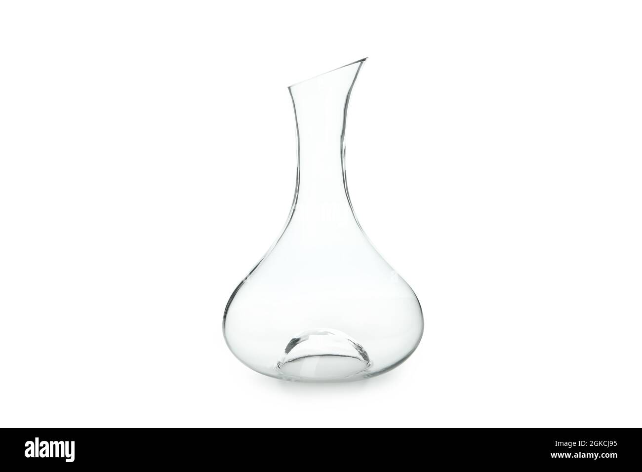 Empty glass jug isolated on white background Stock Photo - Alamy