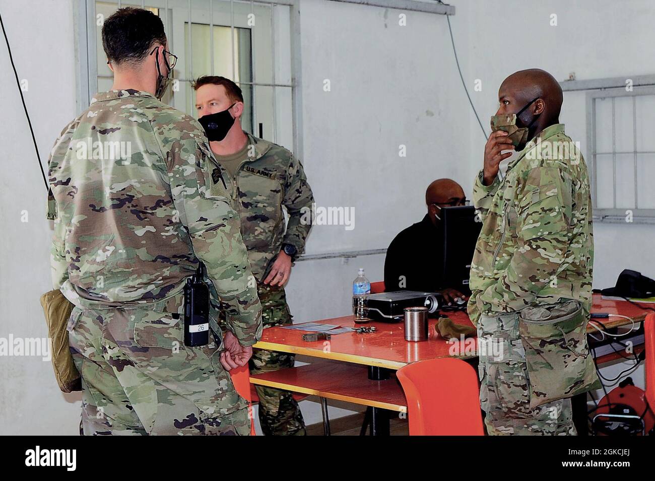 (Right) U.S. Army Lt. Col. Kitefre K. Oboho, Commander 1st Battalion ...