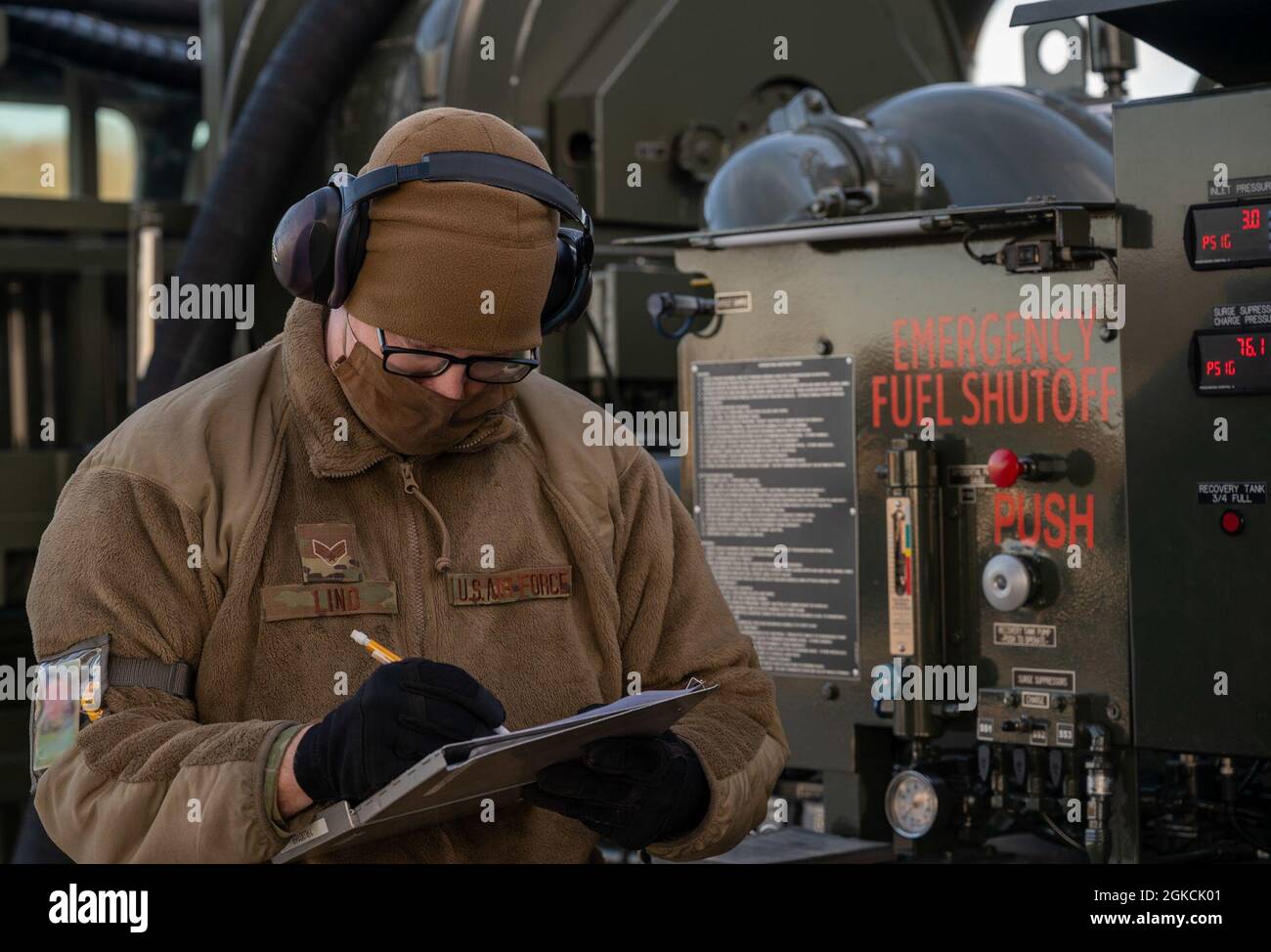 Senior Airman Patrick Lind, 436th Logistics Readiness Squadron fuels ...