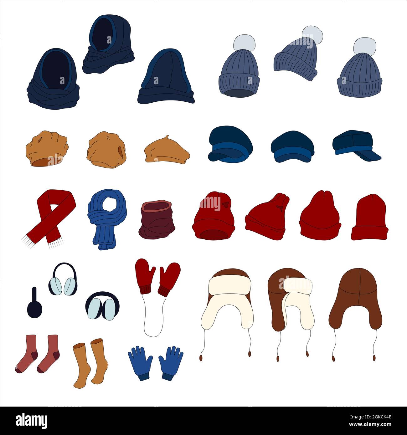 Hand drawn set accessories Stock Vector Images - Alamy