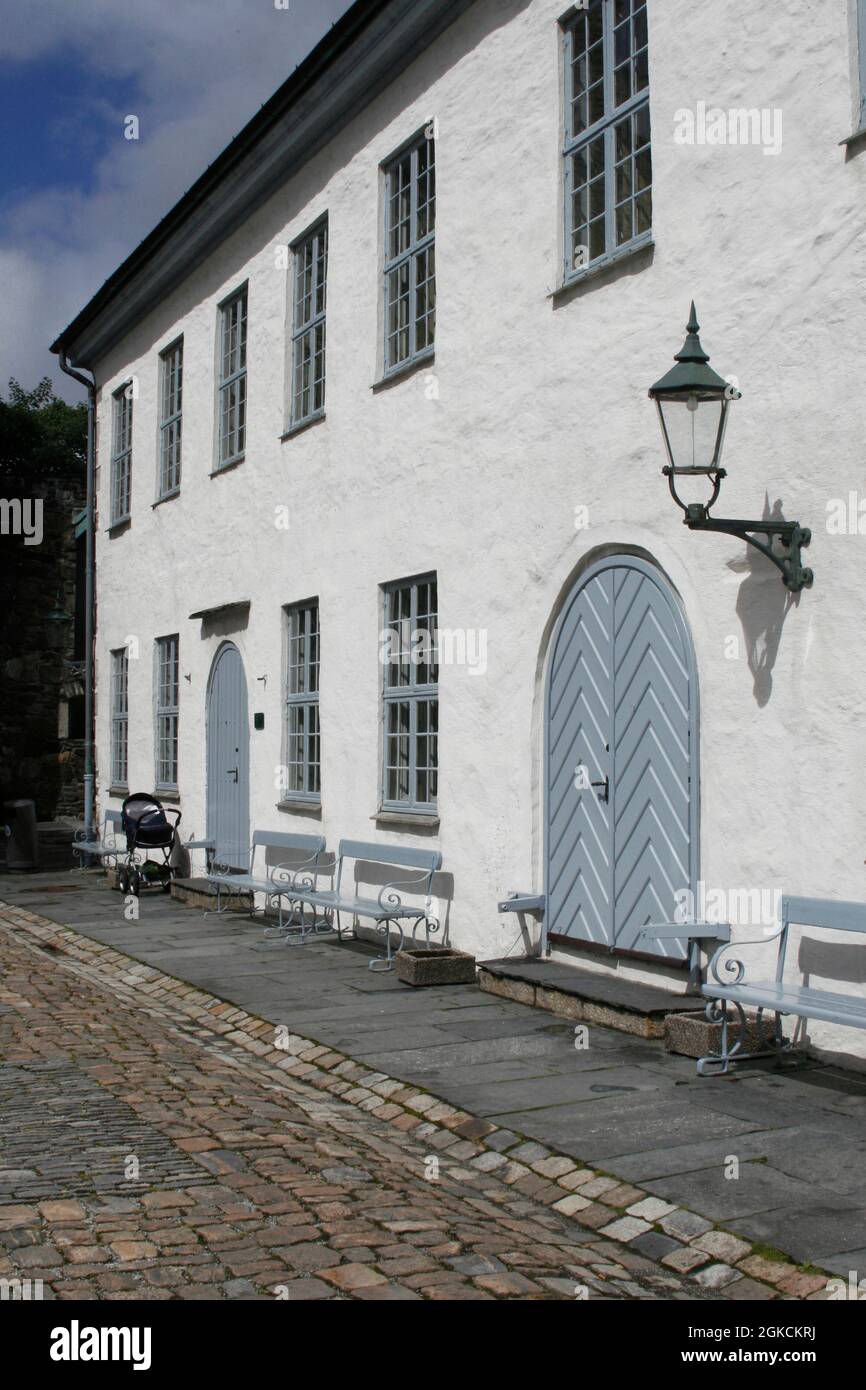 traditional building in the sidewalk, Bergen, Norway Stock Photo - Alamy