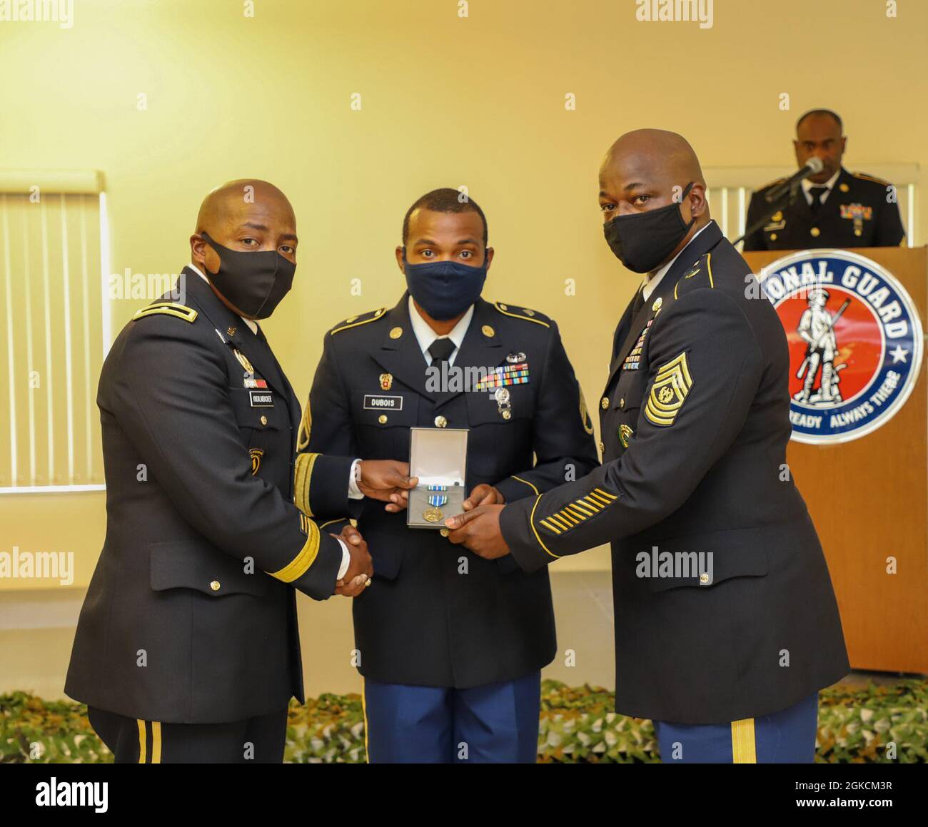 Brig. Gen. Kodjo Knox-Limbacker (left), the adjutant general of the ...