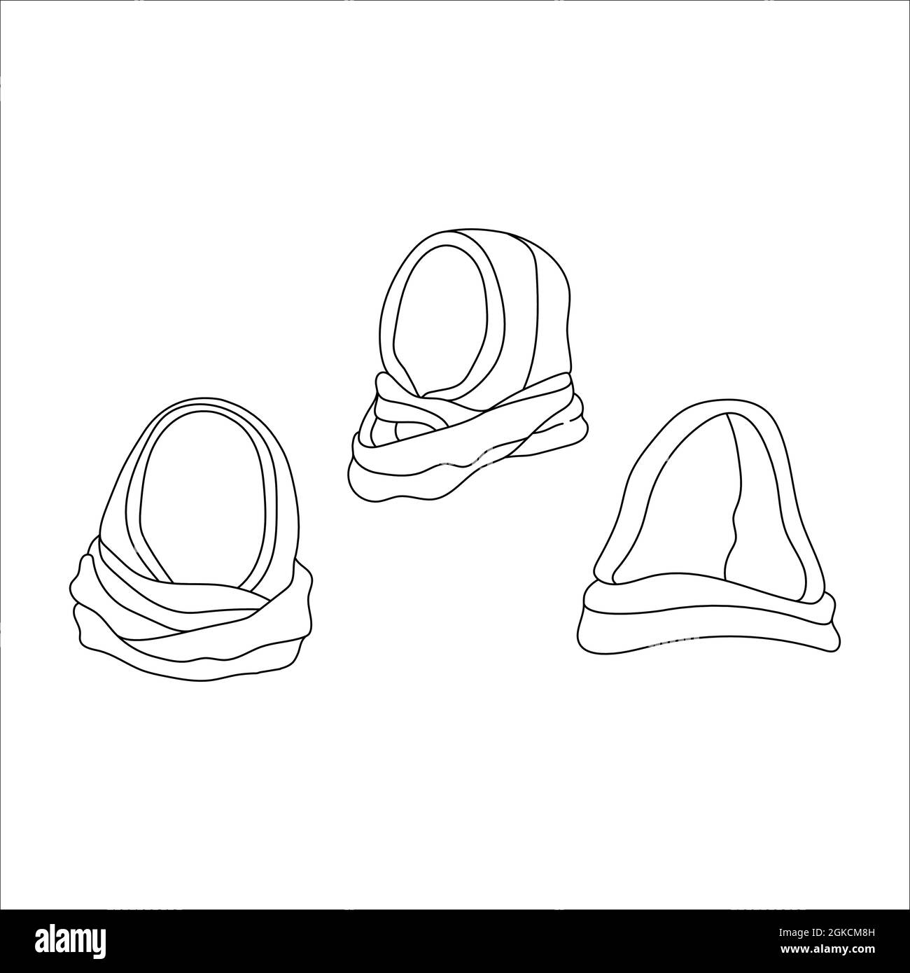 Snood scarf Stock Vector Images - Alamy