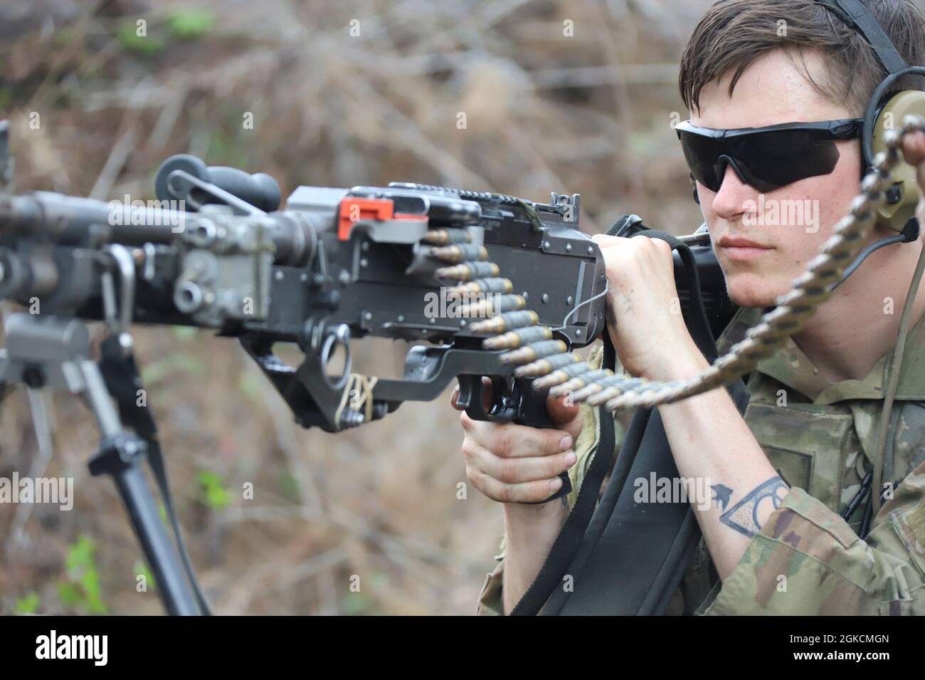 Gunner with 1Brigade Combat Team 82nd Division wears shaded eye ...