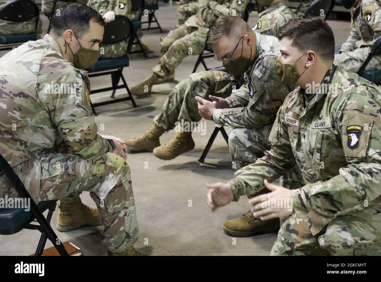 U.S. Army Spc. Ty Gerber, right, a Gatlinburg, Tennessee, native and ...