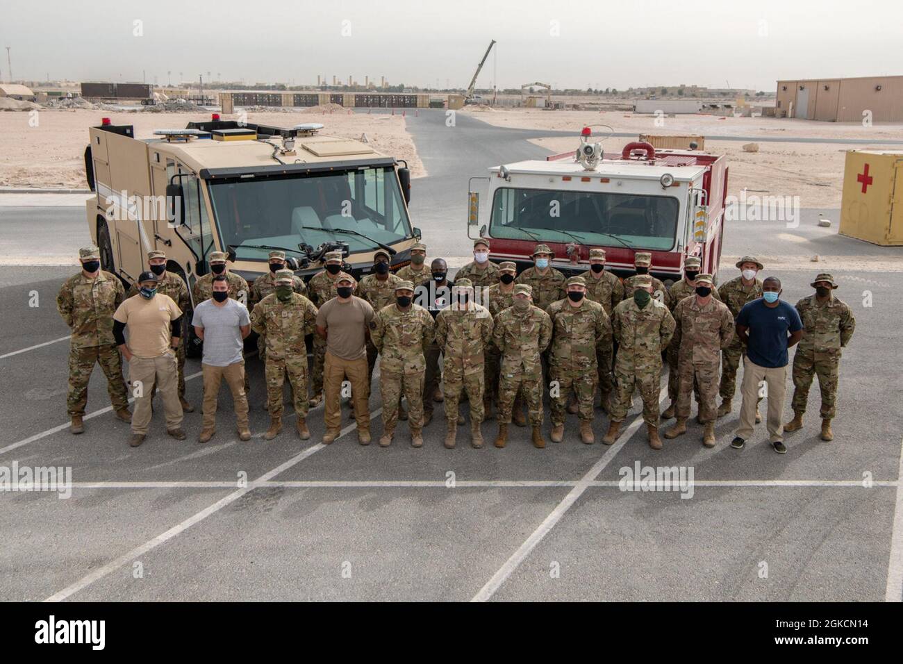 Firefighters from around the U.S. Central Command area of ...