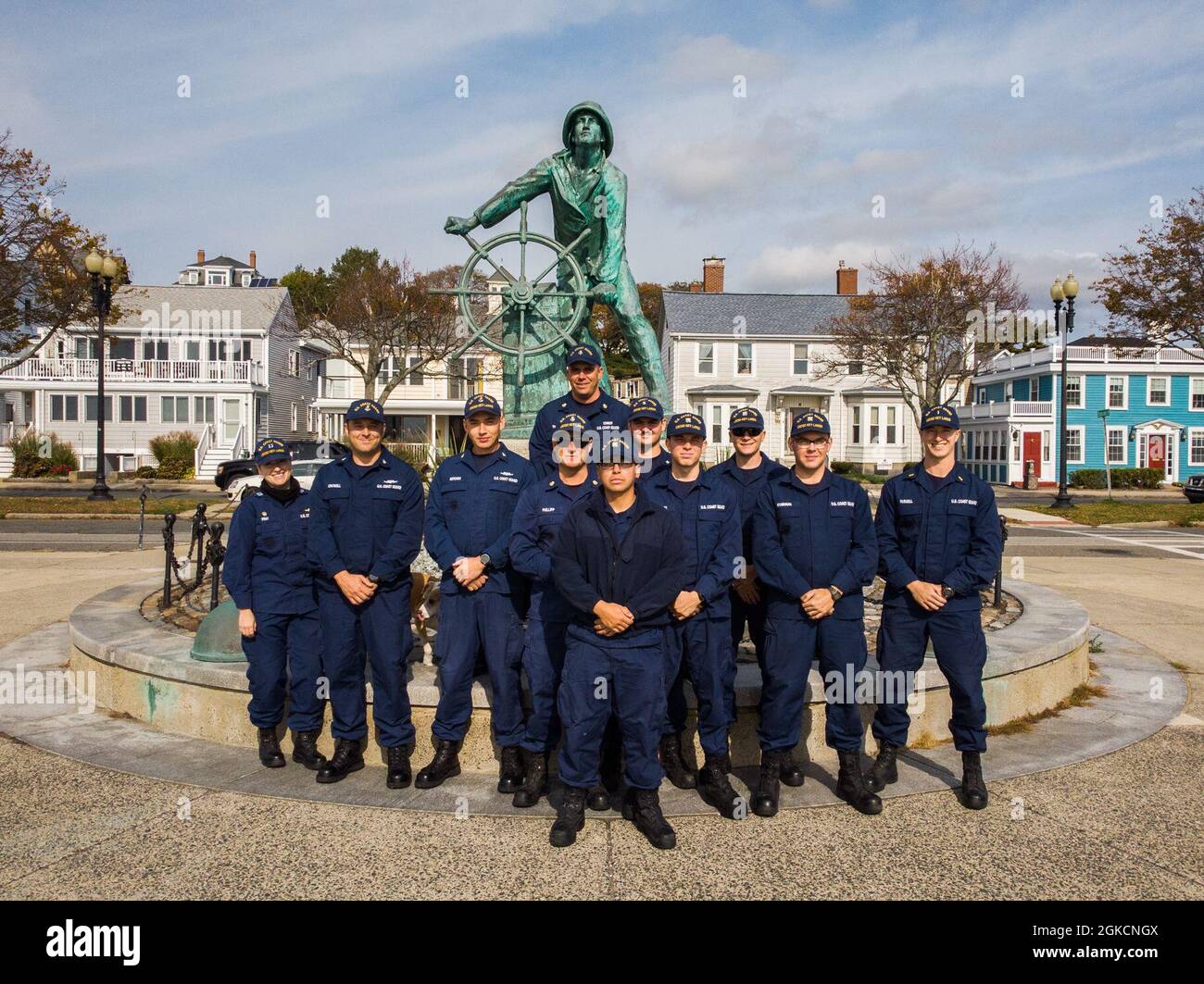 Lt. Tara Pray (far left) and the Key Largo's crew poses for a photo at ...