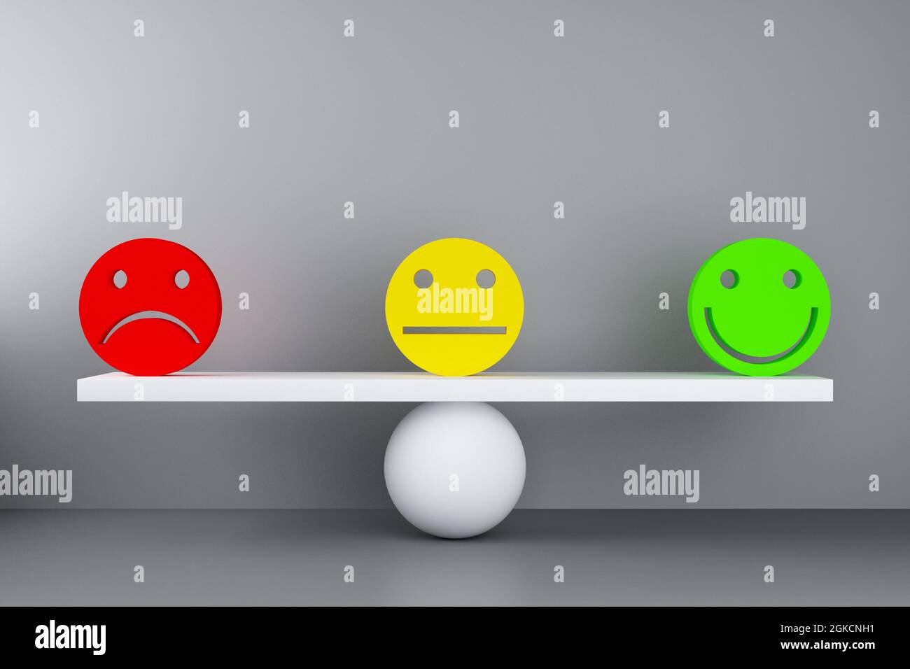 swing mood balance concept with emoticons. 3d rendering Stock Photo - Alamy